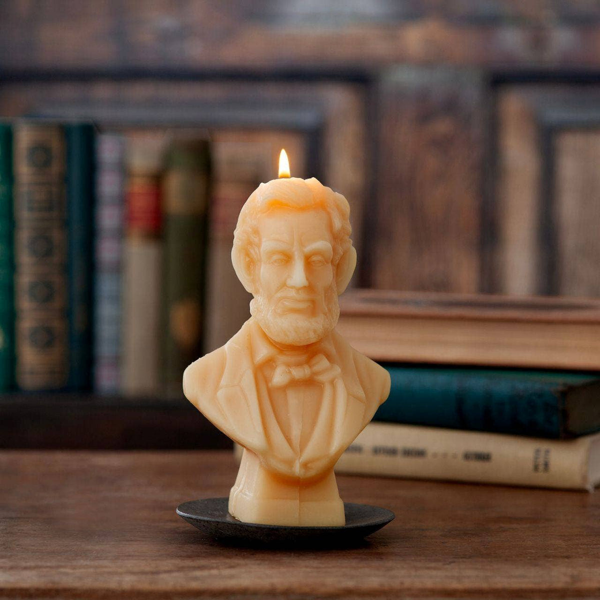 Big Dipper Wax Works - Abraham Lincoln Candle – 100% Beeswax – 6” Hand ...
