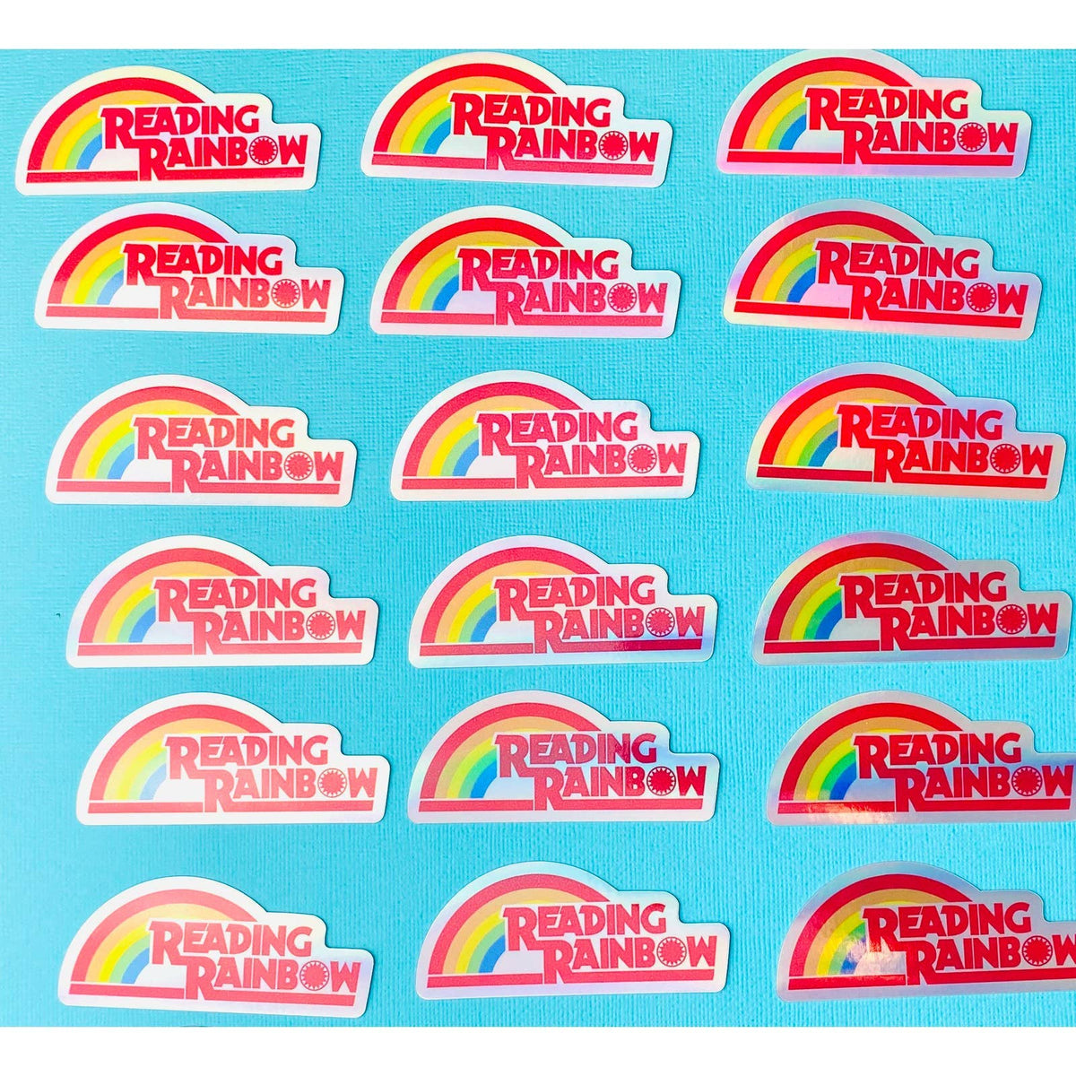 Otto's Grotto - Reading Rainbow HOLOGRAPHIC Sticker Eighties Vintage L ...