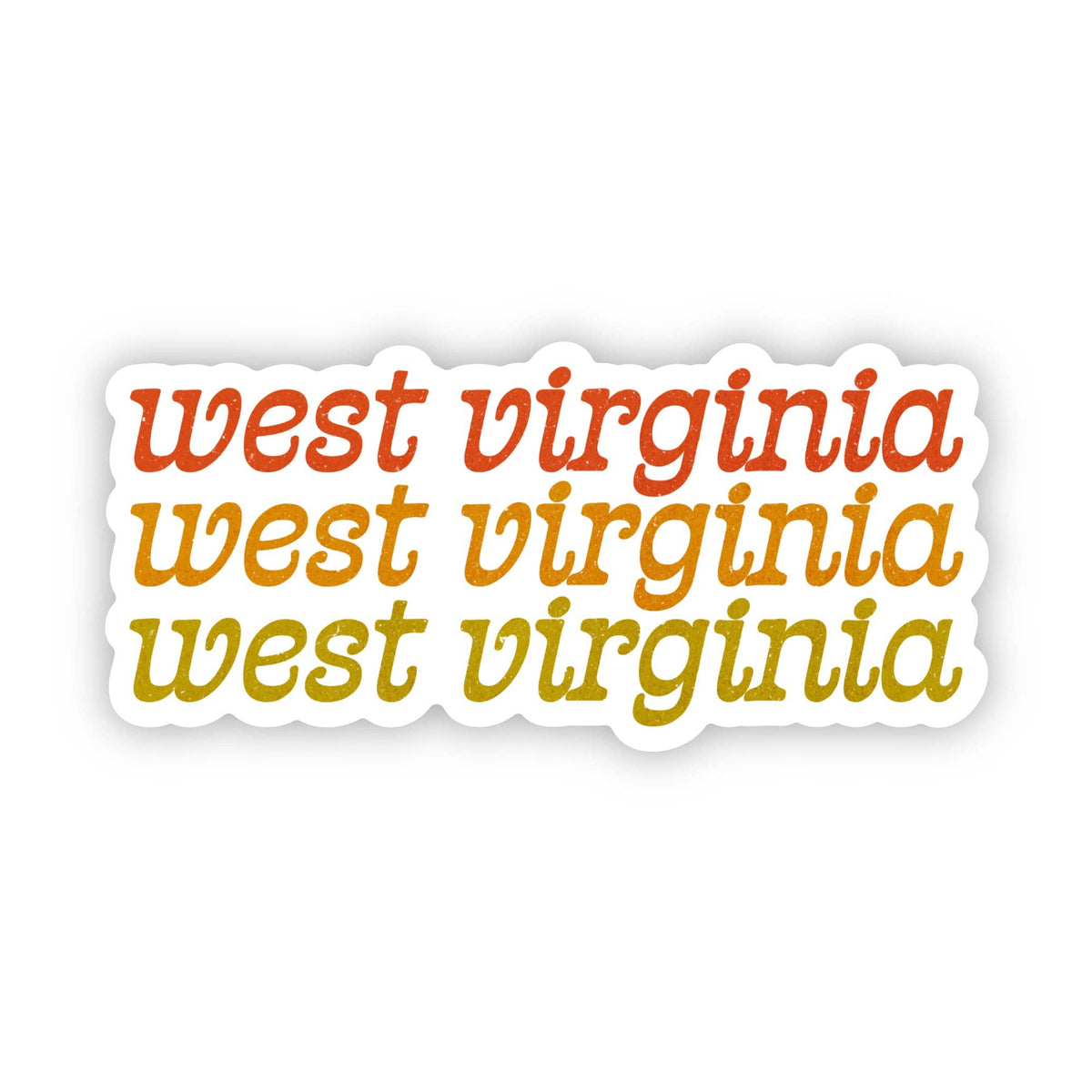 Big Moods - West Virginia Text Sticker – Jon Henry General Store