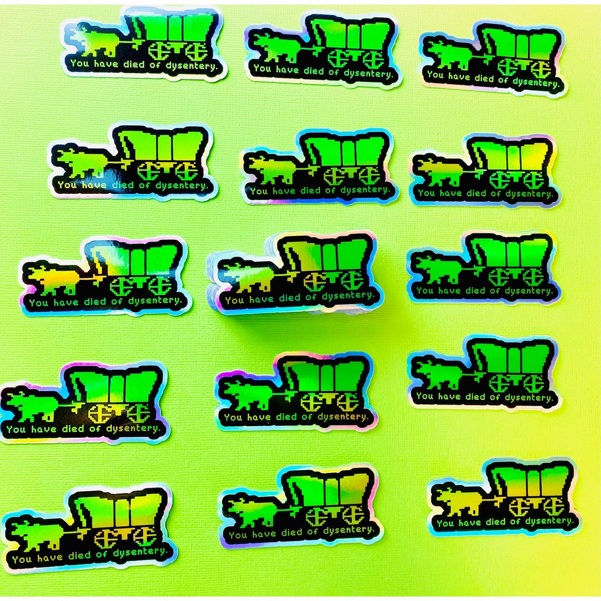 Otto's Grotto - Oregon Trail Sticker HOLOGRAPHIC Eighties Sticker 1980 ...