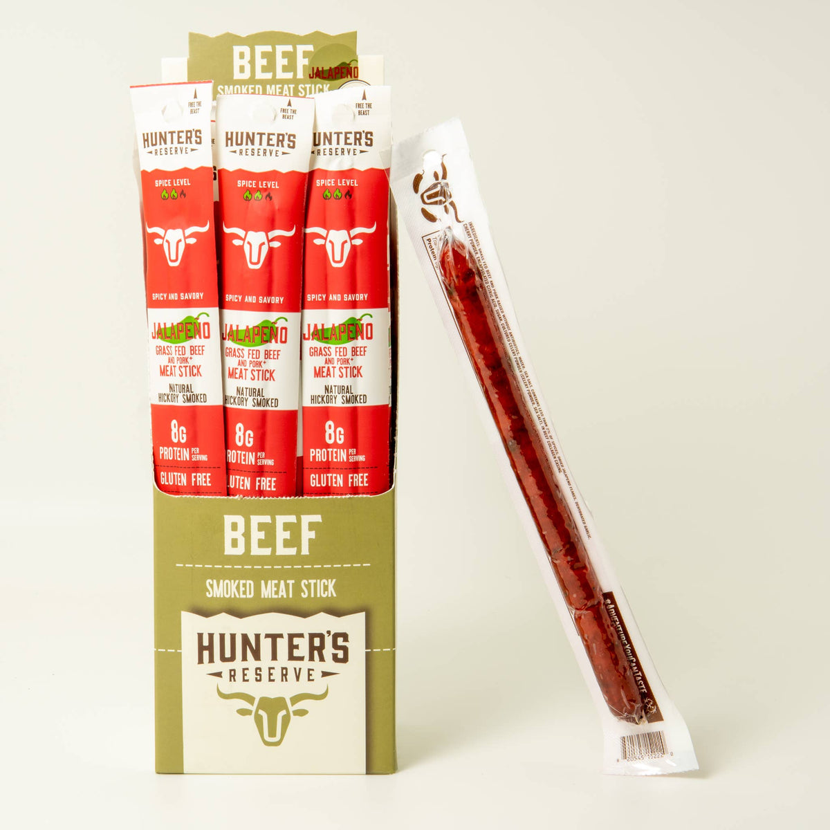 Hunter's Reserve - Jalapeño Grass Fed Beef Meat Sticks - 24 Pack – Jon ...