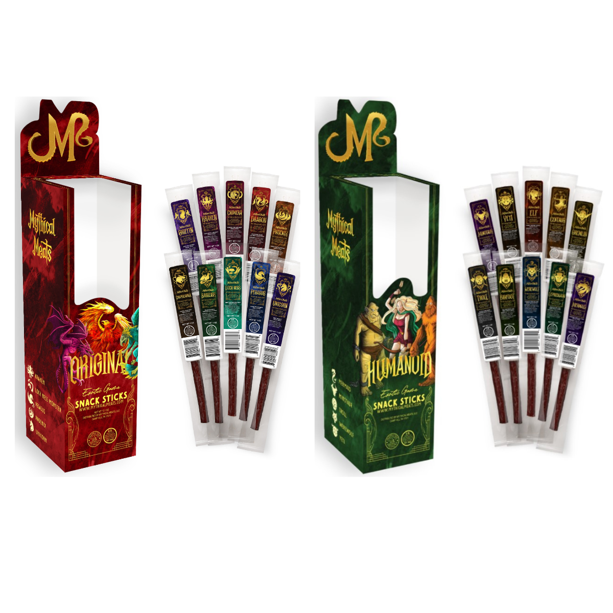 Mythical Meats - Retailer Starter Pack - 120 Sticks + 2 Counter Displa ...